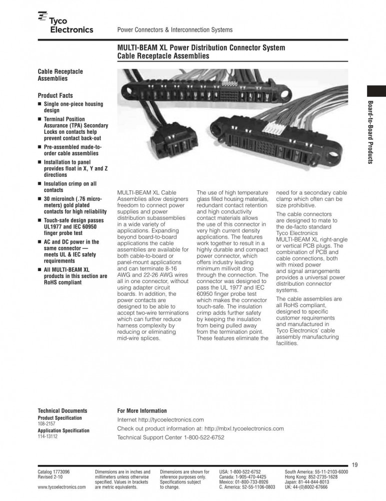 TE Connectivity MULTI-BEAM document page 10