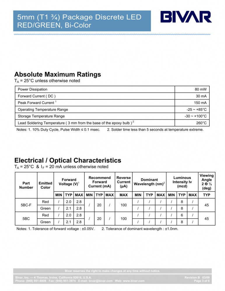 BIVAR 5BC-F datasheet page 3