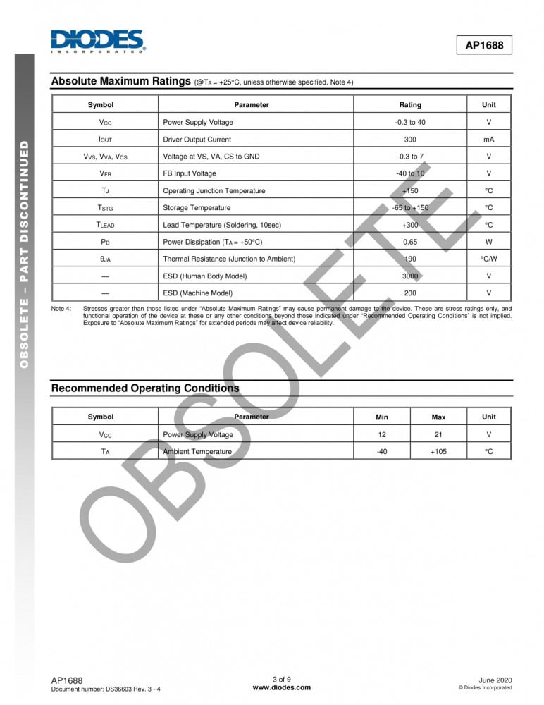 AP1688MTR-G1 datasheet page 3
