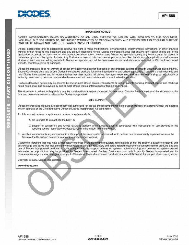 AP1688MTR-G1 datasheet page 9