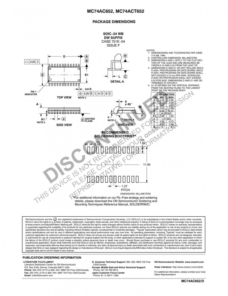 MC74AC652 datasheet page 10