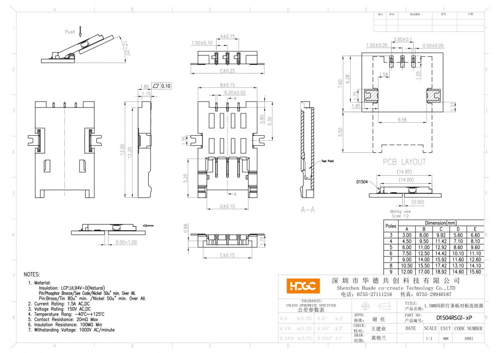 D1504RSG1-6P technical document