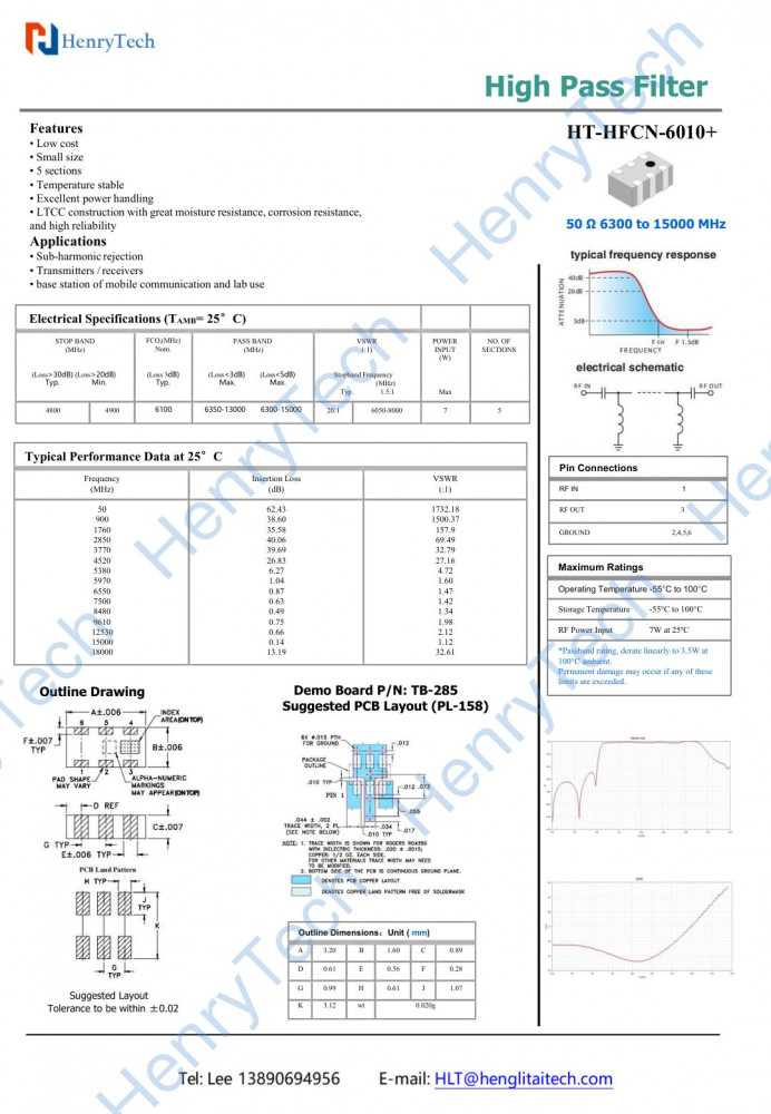 HT-HFCN-6010+ technical document preview