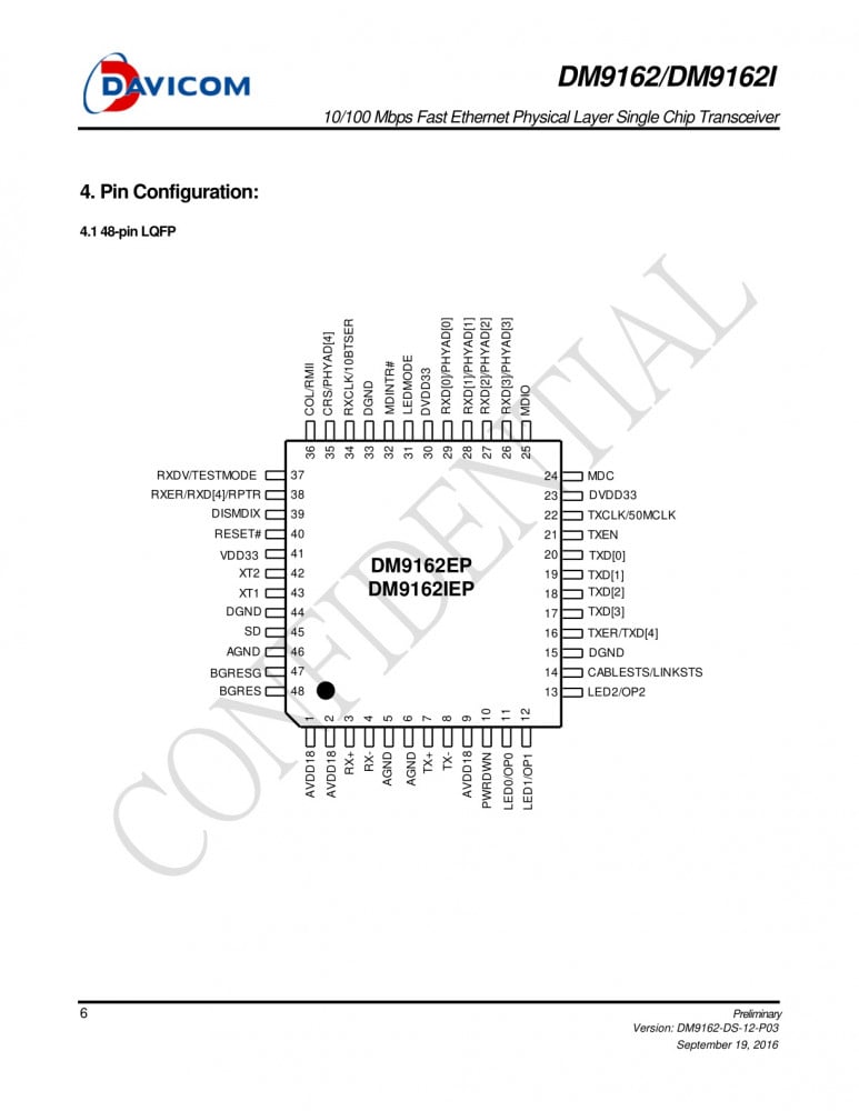 DM9162 datasheet page 6