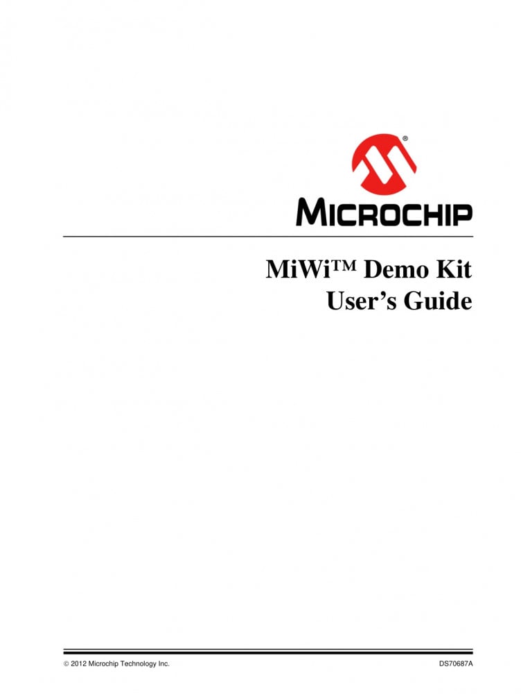 MiWi Demo Kit User's Guide page 1