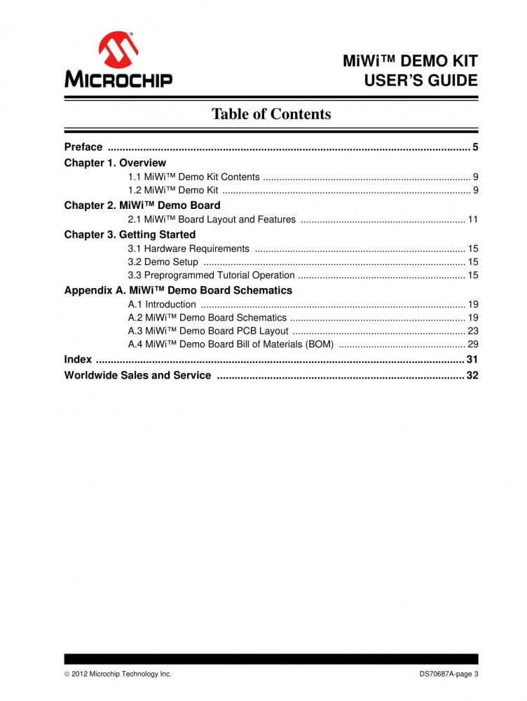 MiWi Demo Kit User's Guide page 3