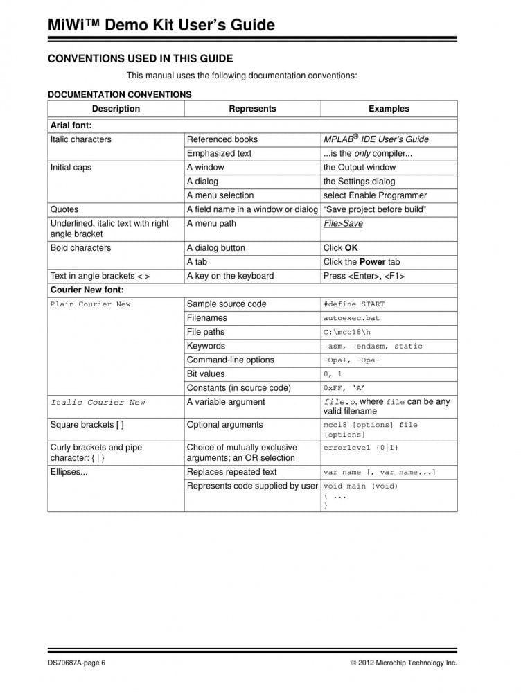 MiWi Demo Kit User's Guide page 6