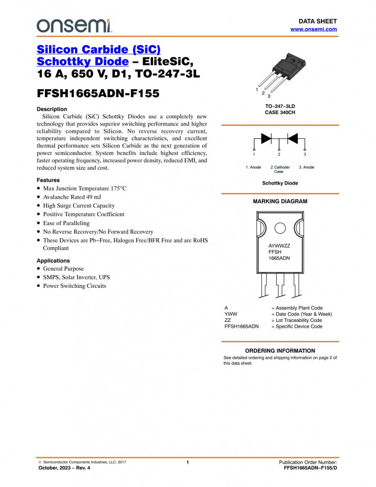 FFSH1665ADN-F155 datasheet page 1