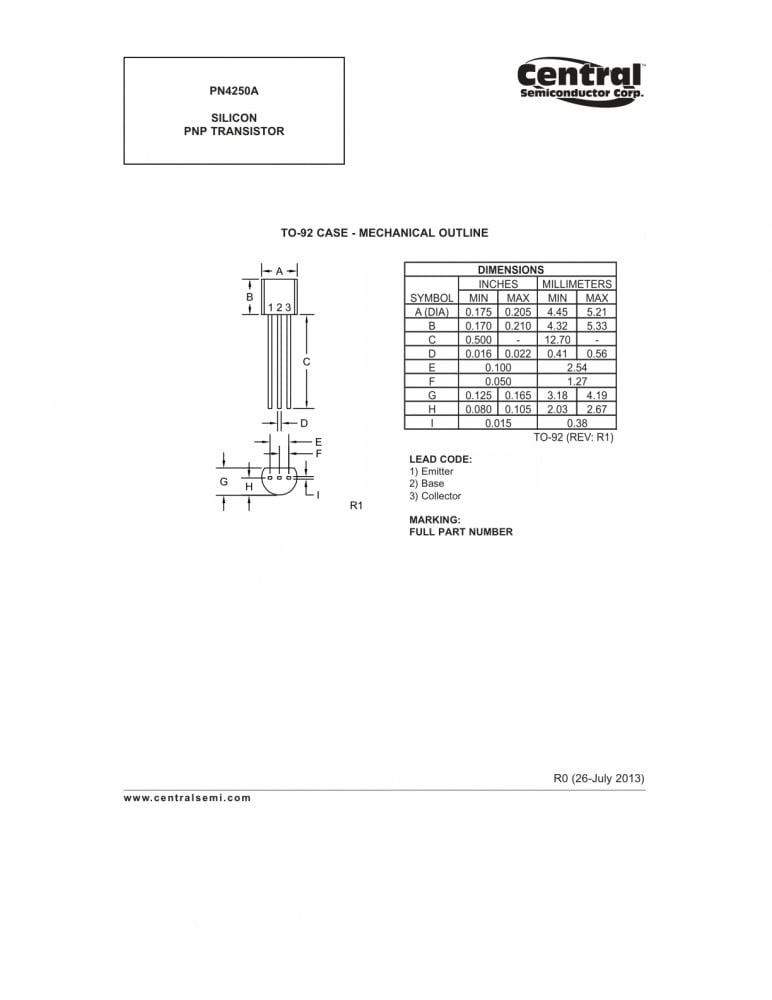 PN4250A PBFREE datasheet page 2