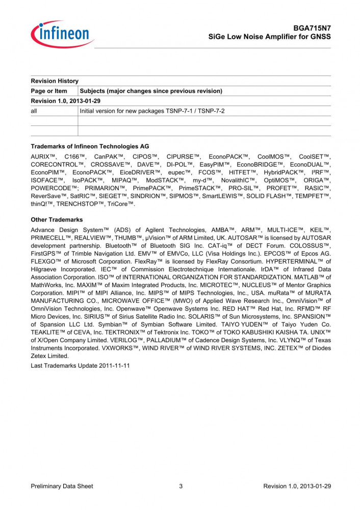 BGA715N7 datasheet page 3