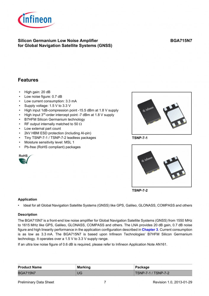 BGA715N7 datasheet page 7