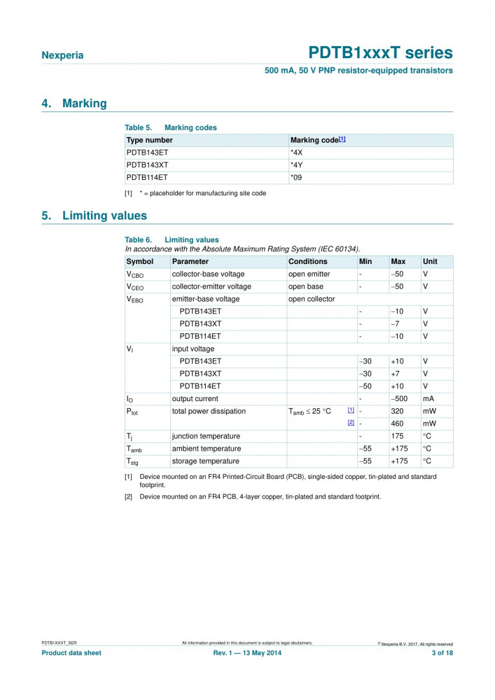 PDTB114ETVL technical document page 3