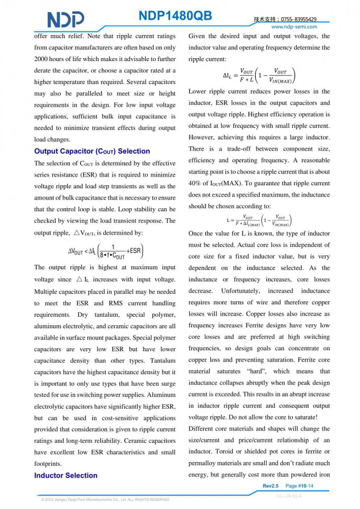 NDP1480QB datasheet page 10