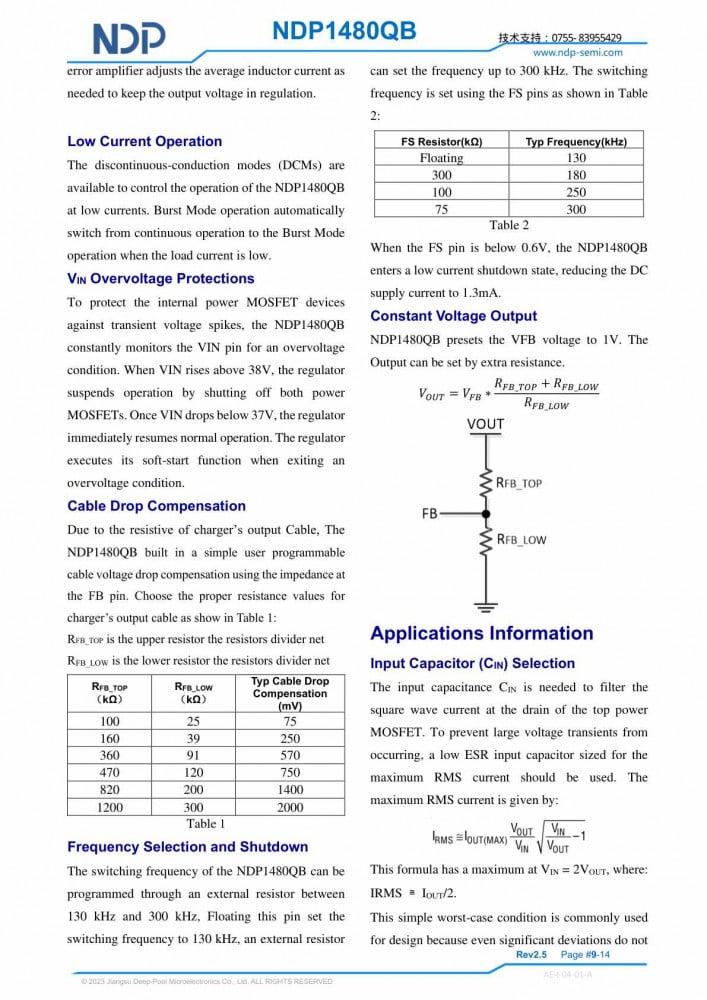 NDP1480QB datasheet page 9