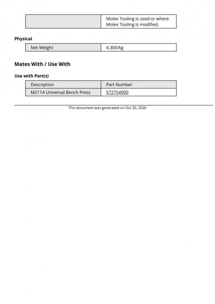 Molex tooling document preview, page 3