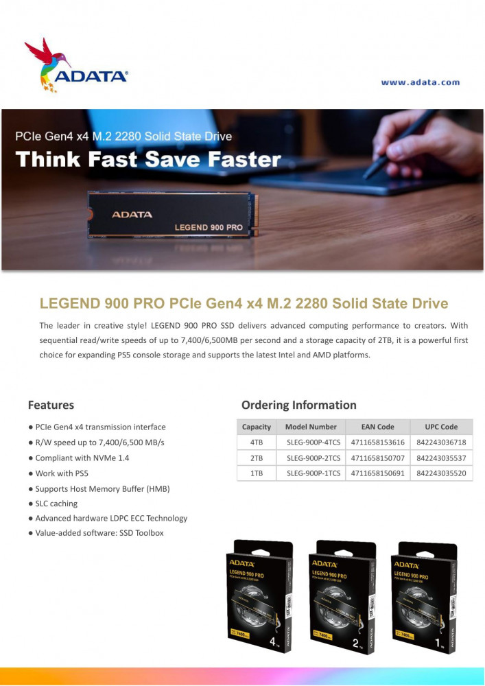 LEGEND 900 PRO technical document page 1