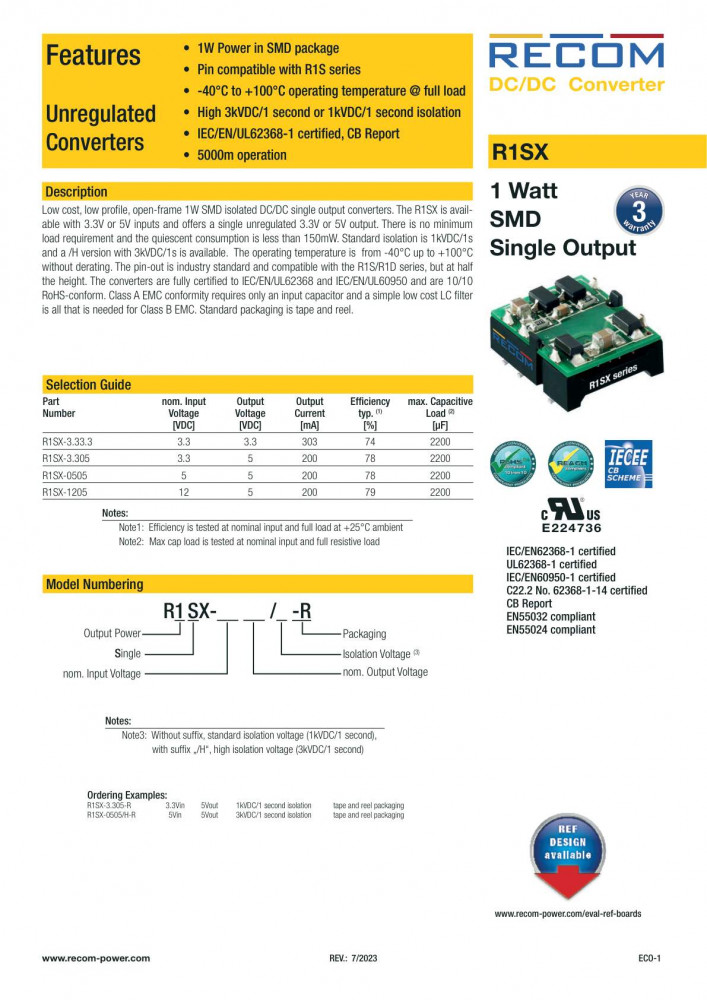 R1SX technical document, page 1