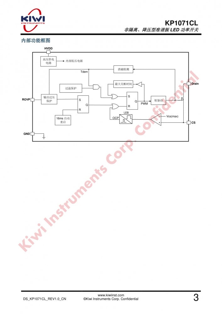 KP1071CLSPA datasheet page 3