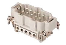 Heavy-Duty Screw Terminal Insert, Male, 10-Pole, 16A, Numbered 1-10, with  Wire Protection, Silver (Ag) Plated Contacts, Size 10B «57x27» for sale