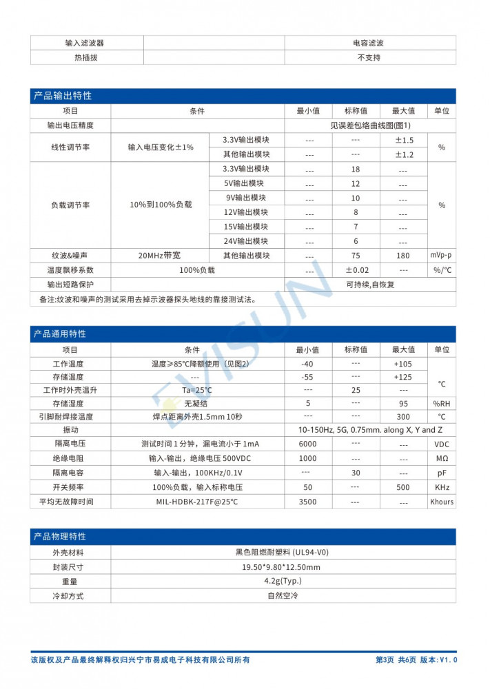 EVISUN G1509S-2WR3 datasheet page 3
