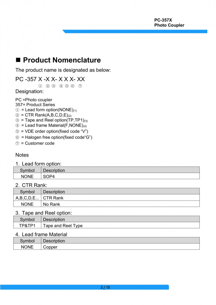 PC-357-CTP1 datasheet page 2