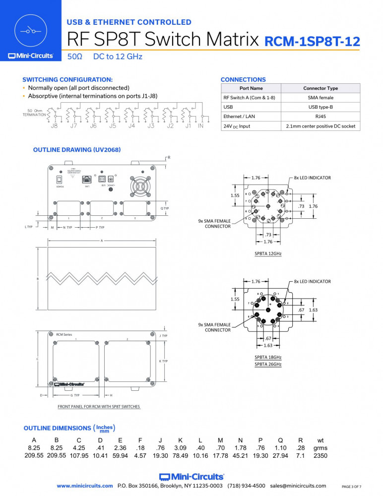 RCM-1SP8T-12 datasheet page 3