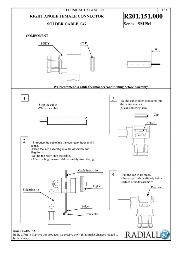 Radiall R201151000 product documentation, page 3