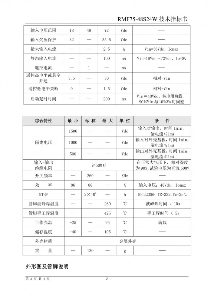 RMF75-48S24W datasheet page 3