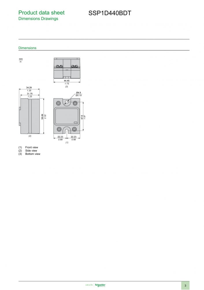 SSP1D440BDT technical document page 3