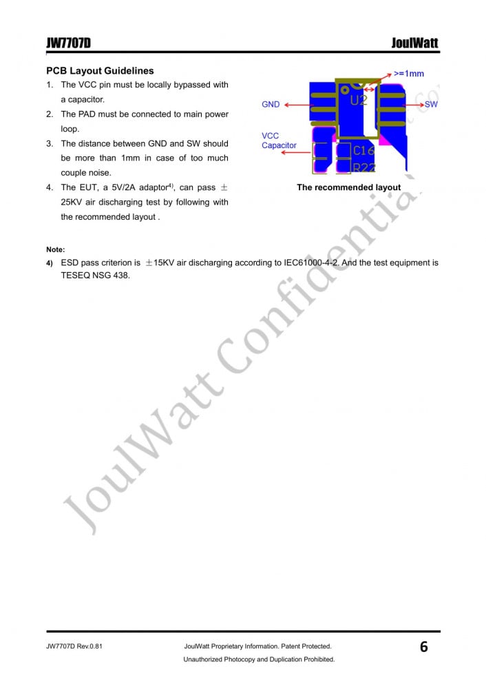 JW7707D datasheet page 6