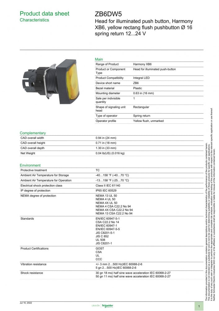 ZB6DW5 technical document page 1