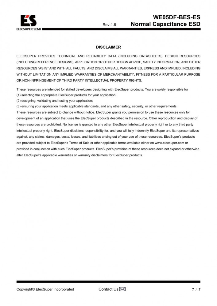 WE05DF-BES-ES datasheet page 7
