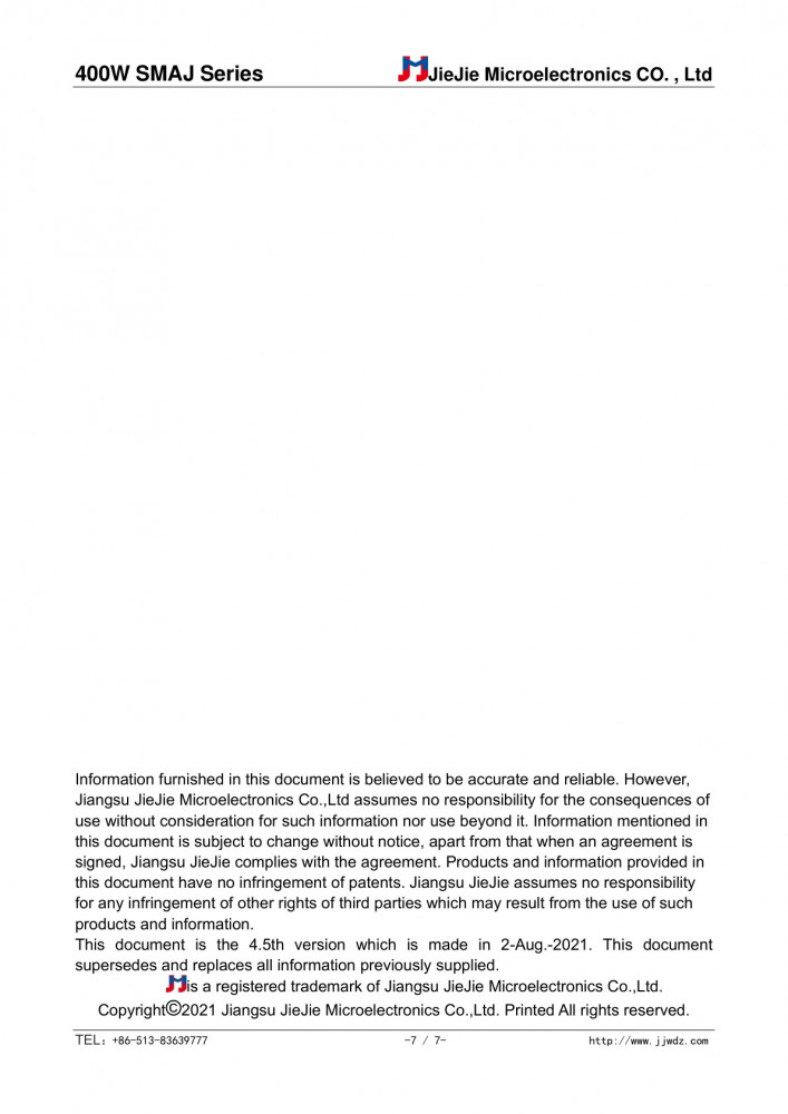 SMAJ Series datasheet page 7