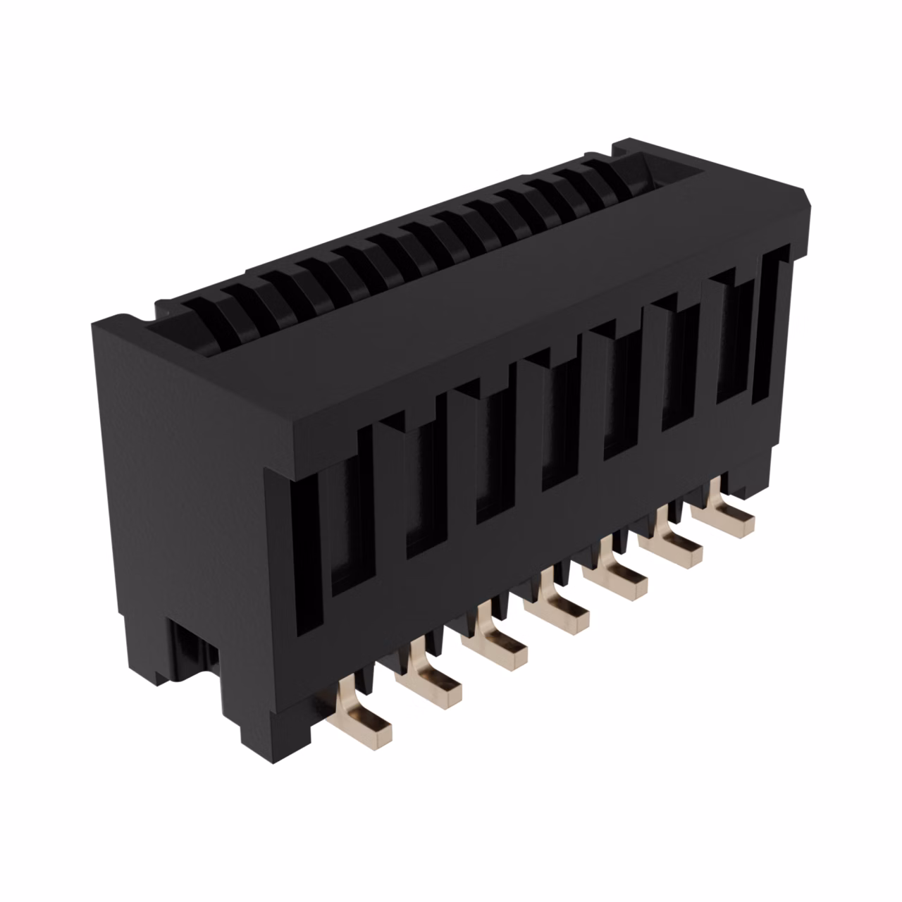 Easy-On FFC/FPC Connector, 0.50mm Pitch, Surface Mount, Vertical, Non-ZIF, Reverse Footprint, Tin Bismuth Plating, Long Terminal Type, Black, 13 Circuits for sale