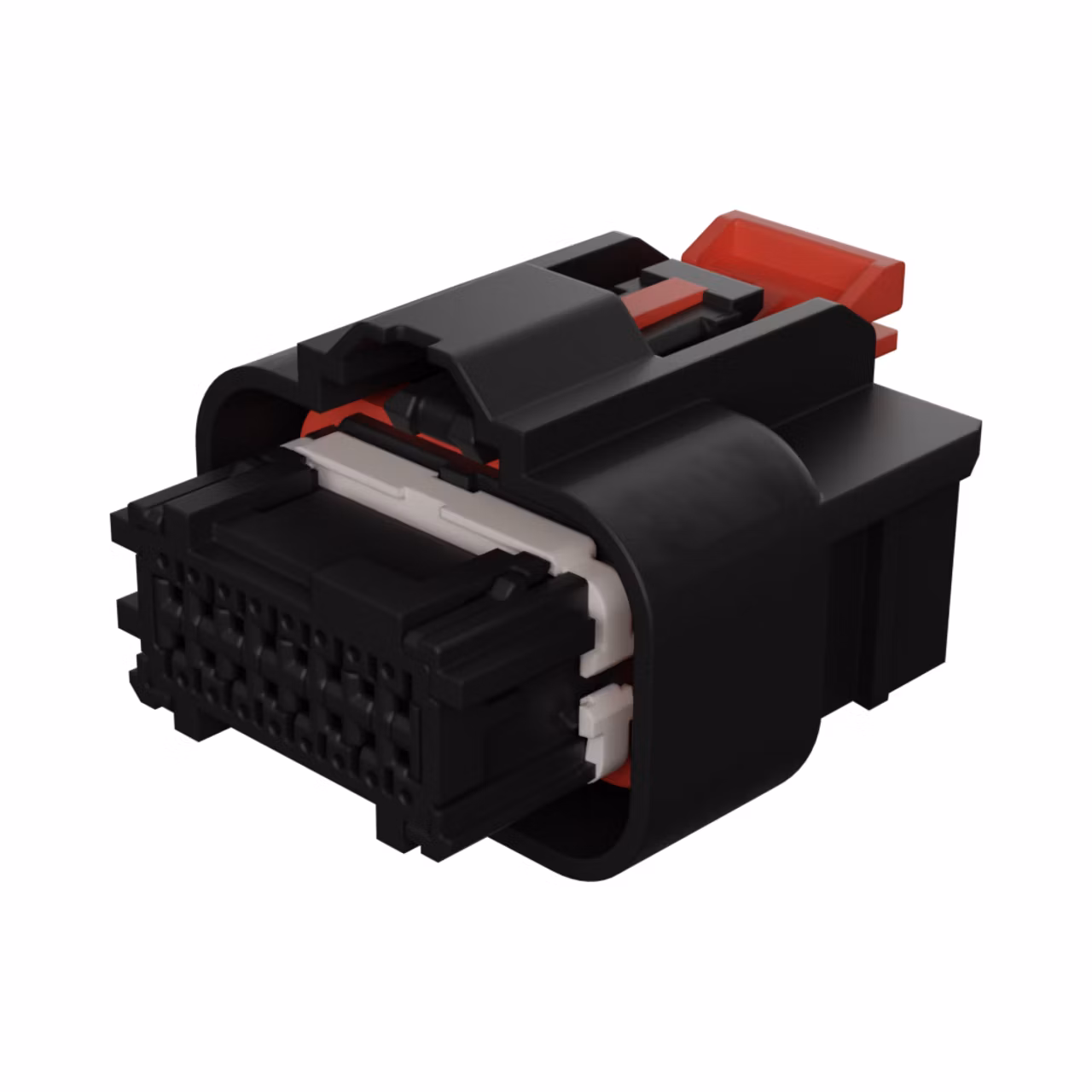 Mini50 Sealed Receptalce Housing, Dual Row, with CPA, 16 Circuits, Polarization Option A, Black for sale