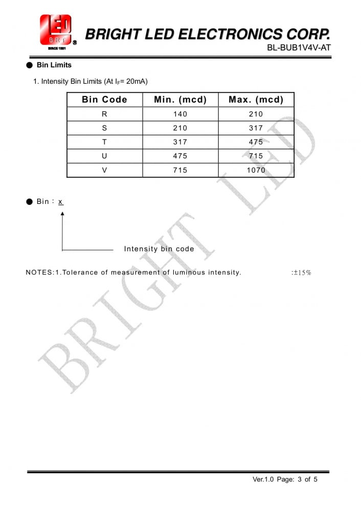BL-BUB1V4V-AT datasheet page 4