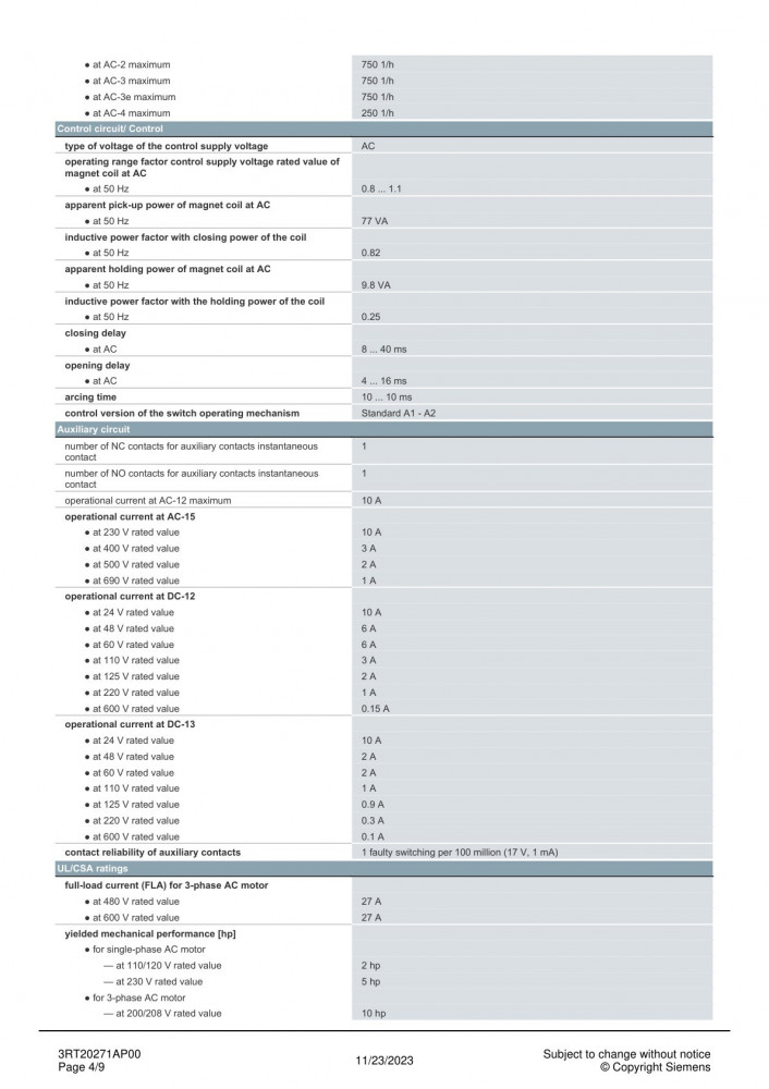 3RT60271AP20 technical document page 4