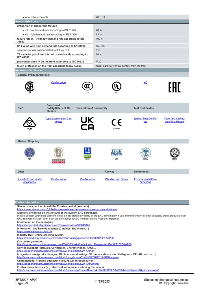 3RT60271AP20 technical document page 6