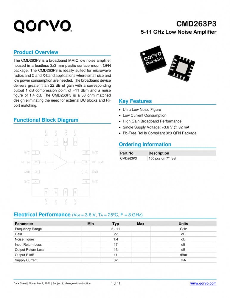 CMD263P3 technical document page 1