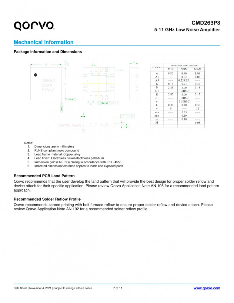 CMD263P3 technical document page 7