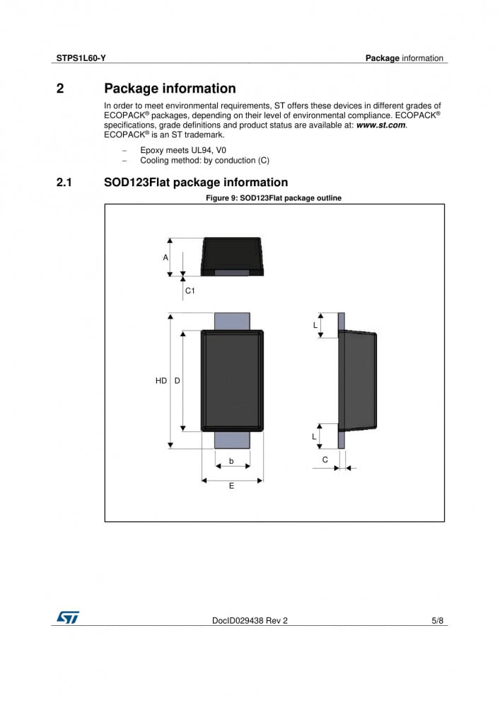 STPS1L60ZFY datasheet page 5