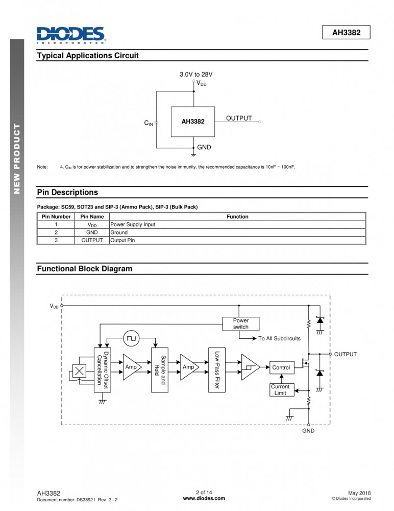 AH3382 datasheet page 2