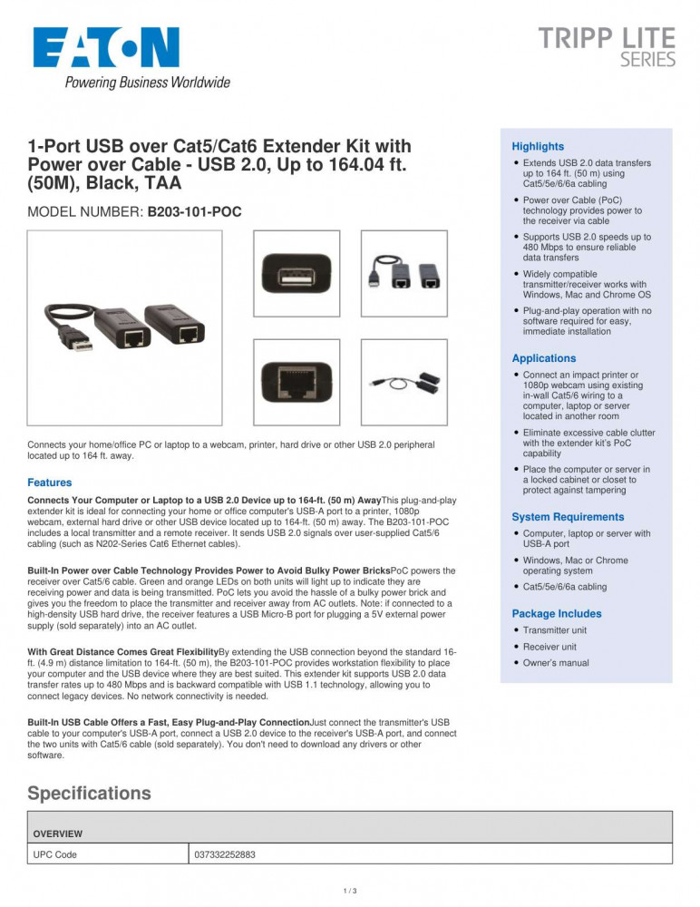 B203-101-POC technical document page 1