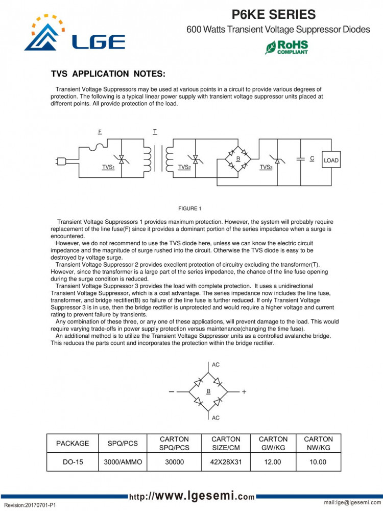 LGE P6KE series datasheet page 5