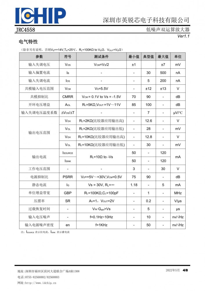 JRC4558 datasheet page 4