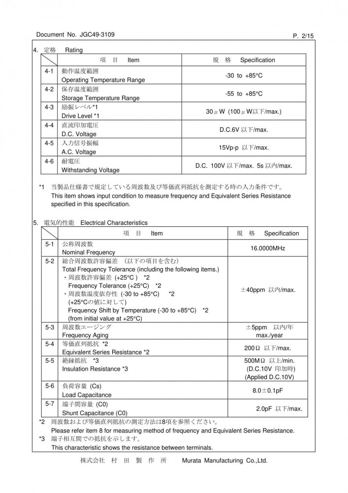 XRCGB16M000FXN16R0 specification page 2