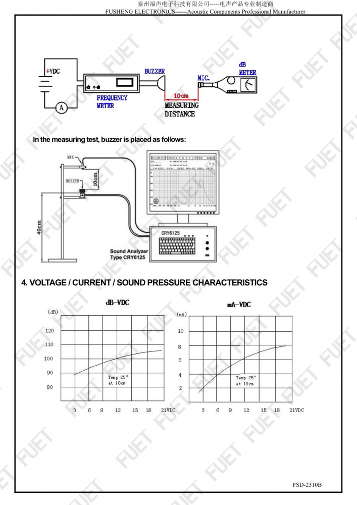 FSD-2310B characteristics and tests