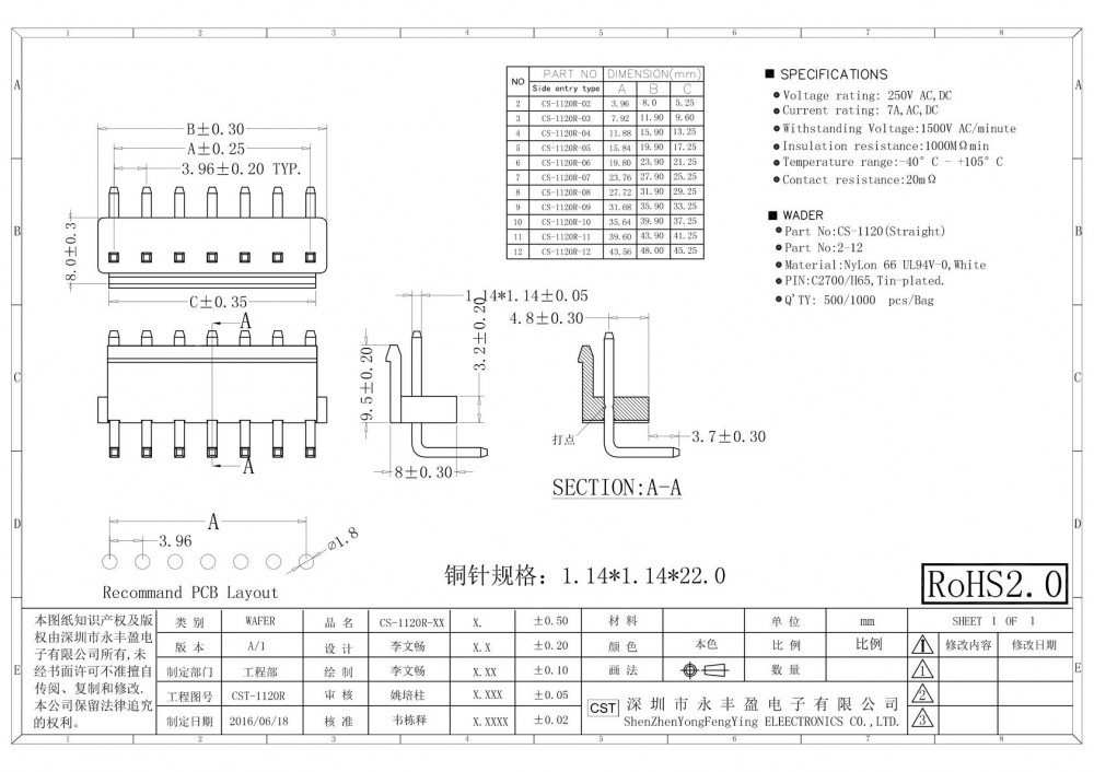CST CS-1120R-03 specification page 1