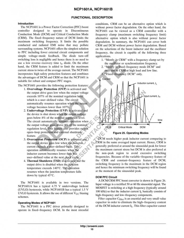 NCP1601 datasheet page 10