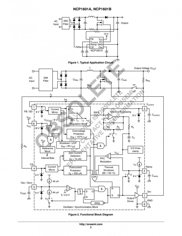 NCP1601 datasheet page 2